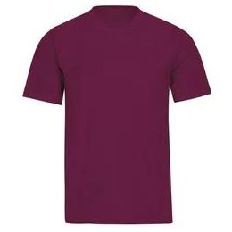 T-Shirt TRIGEMA "TRIGEMA T-Shirt DELUXE Baumwolle", Herren, Gr. L, rot (sangria), 100% Baumwolle, Basic, Shirts T-Shirt