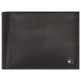 Geldb&ouml;rse Tommy Hilfiger "ETON CC FLAP AND COIN POCKET", Herren, braun, Leder, Basic, Kleinlederwaren, aus weichem Leder