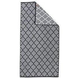 Duschtuch done. "Daily Shapes Boho", schwarz-wei&szlig; (schwarz, wei&szlig;), B:70cm L:140cm, Jacquard-Walkfrottier, Obermaterial: 100% Baumwolle, Handt&uuml;cher, Jacquardgewebe, modernes Rauten Muster