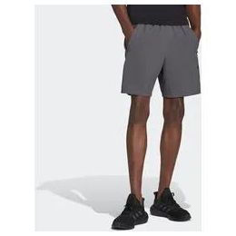 Shorts Adidas PERFORMANCE "TR-ES WV SHO", Herren, Gr. XXL, Lang, grau (grau five, schwarz), Obermaterial: 100% Polyester, clean, Hosen Shorts, Essentials Woven Trainingsshorts