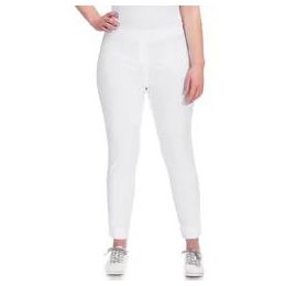 Stoffhose KjBRAND "Susie XS Ankle Bengaline", Damen, Gr. 54, N-Gr, wei&szlig;, Web, Obermaterial: 80% Viskose, 17% Polyamid, 3% Elasthan, skinny fit kn&ouml;chellang, Hosen Stoffhose, Sommerhose mit Schlupfbund