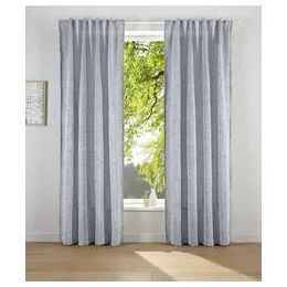 Vorhang "LESKA" Gr. 2, grau, B:132cm H:175cm, Jacquard, Polyacryl, Polyester, LeGer Home by Lena Gercke, Gardinen, blickdicht, glatt, gewebt, monochrom, verschiedene Gr&ouml;&szlig;en