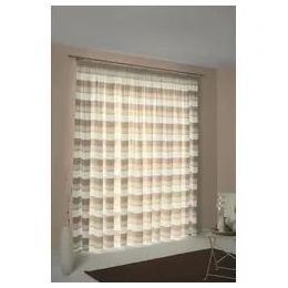 Vorhang WIRTH "Menorca" Gr. 4, beige (creme), B:135cm H:245cm, Baumwolle, Polyester, Gardinen