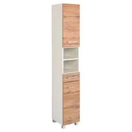 Seitenschrank Welltime "Avignon", wei&szlig; (eiche, wei&szlig;), B:30cm H:180cm T:35cm, Schr&auml;nke, Seitenschrank, stehende und h&auml;ngende Montage m&ouml;glich