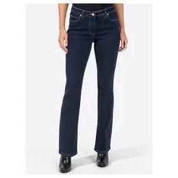 Bootcut-Jeans Inspirationen, Damen, Gr. 19, Kurzgr&ouml;&szlig;en, blau (dunkelblau), 81% Baumwolle, 17% Polyester, 2% Elasthan, unifarben, lang, Jeans