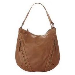 Shopper CLUTY, Damen, Gr. B/H/T: 33cm x 32cm x 9cm onesize, braun (cognac), Leder, vintage, Taschen Shopper, echt Leder, Made in Italy