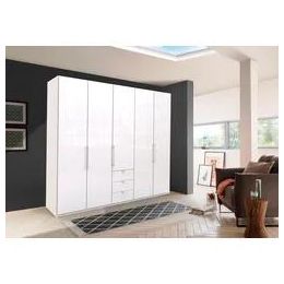 Kleiderschrank Wiemann "Loft", wei&szlig; (wei&szlig;, wei&szlig; glas), B:250cm H:216cm, Schr&auml;nke, Kleiderschrank, Glasfront