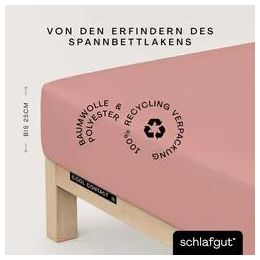 Spannbettlaken Schlafgut "Cool Contact", lila (lila mid), L:200cm, Microfaser, Obermaterial: 100% Polyester, Bettlaken, Spannbettlaken, 100% gek&auml;mmte Mikrofaser