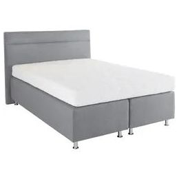 Black & Decker Boxspringbett BLACK, grau (strukturstoff grau), ohne LED-Beleuchtung, Liegefl&auml;che B/L: 140cm x 200cm, H3, 7-Zonen-Kaltschaummatratze, Bezug Unterbox und Kopfteil: Strukturstoff (77% Polyester und 23% Viskose);Bezug Obermatratze 100% Polyester, waschbar bis 60C, Komplettbetten, Boxspringbett, wahlweise mit LED-Beleuchtung