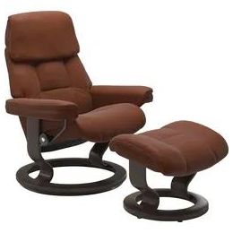 Relaxsessel stressless "Ruby", braun (copper paloma), B:88cm H:99cm T:77cm, Leder BATICK: BATICK ist ein leicht korrigiertes, durchgef&auml;rbtes und genarbtes M&ouml;belleder, bei dem die meisten Unebenheiten und Spuren in der Regel entfernt wurden.;Leder PALOMA: PALOMA ist ein durchgef&auml;rbtes Semianilin-M&ouml;belleder mit nat&uuml;rlicher Narbung., Sessel, Relaxsessel, mit Classic Base, Gr&ouml;&szlig;e L, Gestell Eiche, Weng