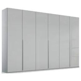 Dreht&uuml;renschrank Rauch "Kleiderschrank Schrank Garderobe W&auml;scheschrank PURISMA Glasfront", grau (seidengrau, glas seidengrau), B:301cm H:223cm T:60cm, Holzwerkstoff, Schr&auml;nke, Dreht&uuml;renschrank, schlichte Eleganz, mit umfangreicher Innenausstattung MADE IN GERMANY, Topseller