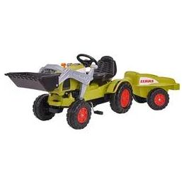 Trettraktor BIG "Claas Celtis Loader", gr&uuml;n (gr&uuml;n, schwarz, grau), Tretfahrzeuge, KinderB:46cm H:54cm T:169cm, BxTxH: 46x169x54 cm, mit Trailer, B:46cm H:54cm T:169cm