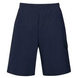 Jerseyhose TRIGEMA "TRIGEMA Cargo-Bermuda aus 100% Baumwolle", Herren, Gr. XL, US-Gr&ouml;&szlig;en, blau (navy), 100% Baumwolle, Hosen Jerseyhose