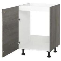 Sp&uuml;lenunterschrank KOCHSTATION "KS-Trea SP50", grau (eichefarben grau), B:50cm H:75cm T:56cm, Schr&auml;nke, Breite 50 cm, H&ouml;he 75 cm