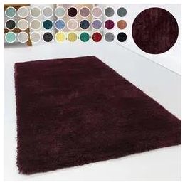 Hochflor-Teppich Esprit "Relaxx ESP-4150" Gr. 2, rot (bordeaux, rot), B:80cm H:25mm L:150cm, Kunstfaser, Teppiche, Wohnzimmer, sehr gro&szlig;e Farbauswahl, weicher dichter Hochflor