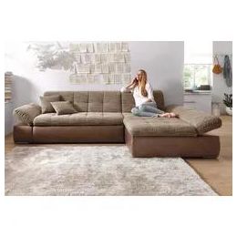 Ecksofa DOMO collection "Moric, L-Form, XXL-Sofa - Breite 300cm, viel Platz, auch in Cord", bunt (beige, braun), B:300cm H:80cm T:172cm, Kunstleder SOFTLUX / Struktur (90% Polyester/ 10% Polyacryl);Microfaser PRIMABELLE (100% Polyester)/ Struktur (90% Polyester/ 10% Polyacryl), Sofas, Ecksofa, wahlweise mit Bettfunktion und Armteilverstellung, beige-braun, Topseller
