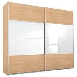 Schwebet&uuml;renschrank Rauch "Quadra", braun (struktureichefarben hell, spiegel), B:271cm H:230cm T:62cm, Holzwerkstoff, Schr&auml;nke, Schwebet&uuml;renschrank, mit Spiegelelementen