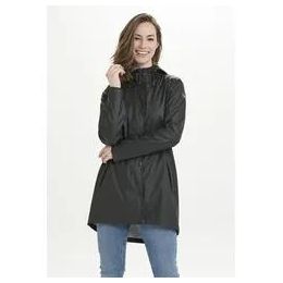 Outdoorjacke WEATHER REPORT "PETRA", Damen, Gr. 46, schwarz, 100% Polyester, bedruckt, unifarben, lang, hoch geschlossener Ausschnitt, Jacken Outdoorjacke, mit 5.000 mm Wassers&auml;ule