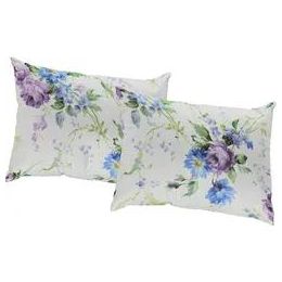 Dekokissen WIRTH "MONTROSE" Gr. 3, lila (blau, violett, bedruckt gemustert), B:40cm L:60cm, Polyester, Dekokissen_Sitzkissen_Kissenh&uuml;llen, Kissenh&uuml;lle ohne F&uuml;llung, 2 St&uuml;ck