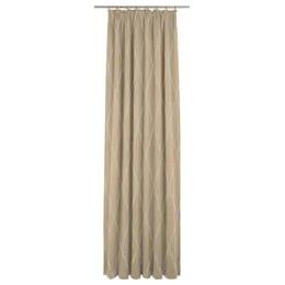 Vorhang ADAM "Casket Valdelana Light" Gr. 3, beige, B:145cm H:225cm, Jacquard, Baumwolle (Bio-Baumwolle), Gardinen, aus 100% Bio-Baumwolle