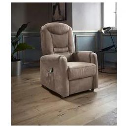 Sit & More TV-Sessel SIT & MORE "Morten", grau (taupe), B:76cm H:115cm T:78cm, NaturLEDER (echtes Rindsleder);Luxus-Microfaser (100% Polyester);Luxus-Kunstleder, Sessel, Fernsehsessel, in Gr&ouml;&szlig;e L, wahlweise mit Motor und Aufstehhilfe
