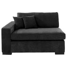 Sofaelement Home Affaire "Skara XXL", grau (anthrazit), B:140cm H:86cm T:130cm, 100% Polyester, Polsterelemente, Modul XXL - zum eigenen Zusammenstellen, Armlehne links/rechts w&auml;hlbar