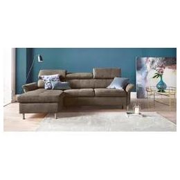 Ecksofa exxpo - SOFA FASHION "Maretto, bequem & komfortabel, bodenfrei, Breite 257cm, L-Form", grau (delphin), B:257cm H:96cm T:167cm, Luxus-Microfaser (100% Polyester), Sofas, Ecksofa, inkl. Kopf- bzw. R&uuml;ckenverstellung, wahlweise mit Bettfunktion