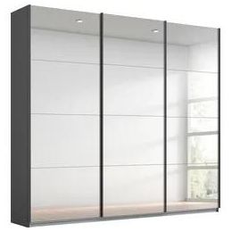 Schwebet&uuml;renschrank Rauch "Kleiderschrank Schrank Garderobe W&auml;scheschrank Ankleide ORACLE", grau (graumetallic), B:203cm H:229cm T:62cm, Holzwerkstoff, Schr&auml;nke, Schwebet&uuml;renschrank, mit vollfl&auml;chig aufgelegten Spiegelelementen MADE IN GERMANY