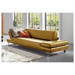 3-Sitzer W.Schillig "taboo Designsofa mit hohem Sitzkomfort", gelb (kurkuma z69), B:232cm H:76cm T:101cm, Flachgewebe S22 (100% Polyester);Stoff S37 (100% Polyester): Luxus-Microfaser in Lederoptik;Longlife Xtra-Leder Z59: Glattleder mit modischer Pr&auml;gung. Hautst&auml;rke 0, 9 - 1, 1 mm;Longlife Xtra-Leder Z69: Das feinnarbige, gedeckte Softleder Z69 besticht durch seine au&szlig;ergew&ouml;hnliche Weichheit im t