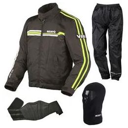 Nerf Motorradkombi NERVE "Nerve 4-teiliges Set Swift" Gr. XL, schwarz, Overalls, Herren, XL, N-Gr, Obermaterial: 100% Polyester. Innenseite: 100% Polyester