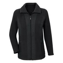 Fleecejacke Casual Looks, Damen, Gr. 36, schwarz, 100% Polyester, unifarben, figurumspielend, Jacken Fleecejacke