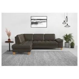 Sit & More Ecksofa SIT & MORE "Westham L-Form", grau (anthrazit), B:261cm H:88cm T:179cm, 100% Polyester, Sofas, Ecksofa, mit Ottomane, mit oder ohne Bettfunktion, Bettkasten, Verstellung