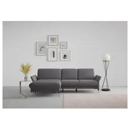 Sit & More Ecksofa SIT & MORE "Fashion L-Form", braun (espresso), B:253cm H:84cm T:165cm, Sofas, Ecksofa, wahlweise mit Kopfteilverstellung, Vorziehsitz, motorisch, Nickelf&uuml;&szlig;e