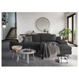 Sit & More Ecksofa SIT & MORE "Latigo L-Form", grau (anthrazit), B:290cm T:163cm, Sofas, Ecksofa, mit Mega-Recamiere, wahlweise mit Bettfunktion und Bettkasten