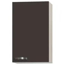 H&auml;ngeschrank Optifit "Faro", grau (anthrazit), B:50cm H:89,6cm T:34,6cm, Schr&auml;nke, H&auml;ngeschrank, mit Metallgriff, Breite 50 cm