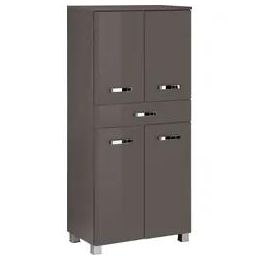 Midischrank Welltime "Ravenna", grau (grau, graphit), B:60cm H:135cm T:35cm, Schr&auml;nke, Midischrank