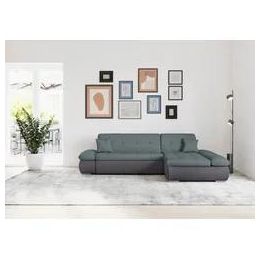 Ecksofa DOMO collection "Moric, L-Form, XXL-Sofa - Breite 300cm, viel Platz, auch in Cord", grau (eisblau), B:300cm H:80cm T:172cm, Kunstleder SOFTLUX / Struktur (90% Polyester/ 10% Polyacryl);Microfaser PRIMABELLE (100% Polyester)/ Struktur (90% Polyester/ 10% Polyacryl), Sofas, Ecksofa, wahlweise mit Bettfunktion und Armteilverstellung, grau-eisblau, Topseller