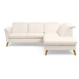 Sit & More Ecksofa SIT & MORE "Romero L-Form", beige (creme), B:250cm H:91cm T:220cm, 100% Polyester, Sofas, Ecksofa, wahlweise mit oder ohne TV-Funktion, Bettfunktion, Bettkasten