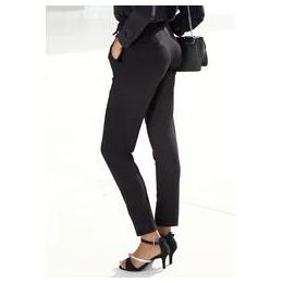 Jogger Pants Lascana, Damen, Gr. 42, N-Gr, schwarz, Sweatware, Obermaterial: 70% Viskose, 25% Polyamid, 5% Elasthan, unifarben, Basic schmal kn&ouml;chelfrei, Hosen, mit elastischem Bund und G&uuml;rtelschlaufen, Loungewear, Topseller