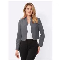 Boleroblazer Classic Basics "Boleroblazer", Damen, Gr. 50, grau, 100% Polyester, Blazer, Topseller