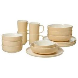 Ritzenhoff & Breker Kombiservice RITZENHOFF & BREKER "Geschirr-Set, Service Jasper", gelb, 16 Stk., Steinzeug, Geschirr-Sets, Kombiservice, im Scandic Style, 16 Teile, f&uuml;r 4 Personen