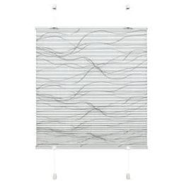 Plissee Gardinia "EASYFIX Katy Wave mit 2 Bedienschienen" Gr. 5, wei&szlig;, B:90cm H:130cm, Obermaterial: 100% Polyester, Plissees, in der Breite k&uuml;rzbar
