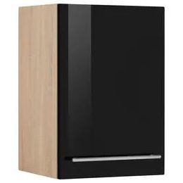 H&auml;ngeschrank KOCHSTATION "KS-Eton", schwarz (schwarz hochglanz), B:50cm H:57cm T:34cm, Schr&auml;nke, H&auml;ngeschrank, Breite 50 cm