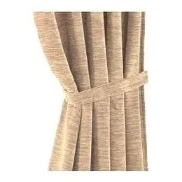 Raffhalter WIRTH "Thermo-Chenille 288g/m2" Gr. 1, beige (natur), B:60cm H:6cm, Polyacryl, Raffhalter, 2-er Set