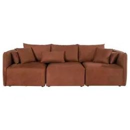 3-Sitzer OTTO HOME "N&ouml;re", braun (cognac), B:262cm H:74cm T:90cm, Samtoptik (100% Polyester);Struktur (100% Polypropylene);Webstoff (100% Polyester;Struktur fein (100% Polyester));Luxus-Microfaser Lederoptik (100% Polyester);Baumwoll-/Leinenmix (60% Baumwolle, 40% Leinen), Sofas, 3 Teile, in vielen Bezugsqualit&auml;ten und Farben s. auch "N&ouml;re"