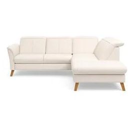 Sit & More Ecksofa SIT & MORE "Romero L-Form", beige (creme), B:250cm H:91cm T:220cm, 100% Polyester, Sofas, Ecksofa, wahlweise mit oder ohne TV-Funktion, Bettfunktion, Bettkasten
