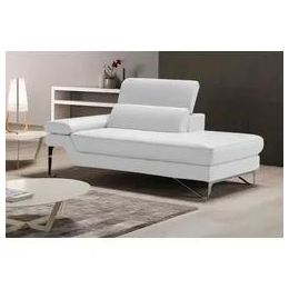 Ottomane Egoitaliano "Princess, elegantes Designsofa mit erstklassigem Sitzkomfort", wei&szlig;, B:177cm H:95cm T:108cm, Leder &raquo;BULL&laquo; (echtes Rindsleder). Geschliffenes, pigmentiertes und behandeltes Rindsleder mit einer Dicke von 1, 3-1, 5 mm. Dieses Leder zeigt eine ziemlich weiche Hand mit einem halb undurchsichtigen Aussehen. Es handelt sich um ein gesch&uuml;tztes Leder. Eine leichte Deckschicht sch&uuml;tzt