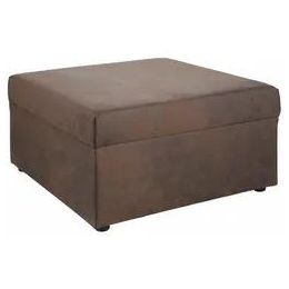 Hocker Home Affaire "Pur", braun, B:74cm H:41cm T:74cm, 100% Polyester Melrose;Luxus-Microfaser Nubuk (100% Polyester);Struktur (100% Polyester), Hocker, Polsterhocker, passend zur Serie "Pur"