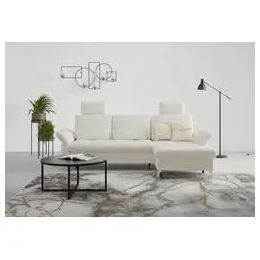 Ecksofa Home Affaire "Palm Beach L-Form", beige (creme), B:275cm H:89cm T:175cm, 98%Polyester, 2%Polyamid, Sofas, Ecksofa, Federkern, mit Sitztiefenverstellung, wahlweise mit Bettfunktion