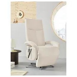 Sit & More TV-Sessel SIT & MORE "Tycoon mit Kopfteilverstellung und 360 Drehfunktion", wei&szlig;, B:74cm H:117cm T:85cm, 98%Polyester, 2%Polyamid, Sessel, wahlweise manuell oder elektrischer Funktion, auch mit Akku (kabellos)